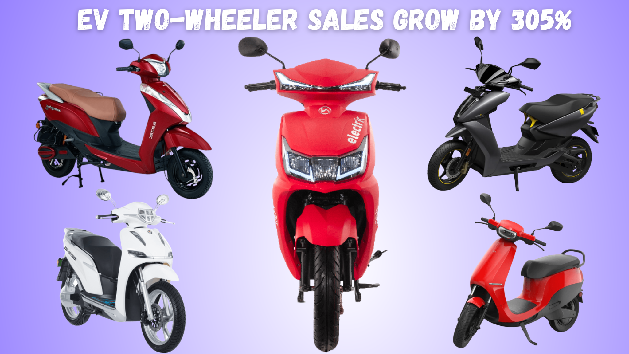 Electric Two-Wheelers sales in India grow by 305% to over 600,000 units ...
